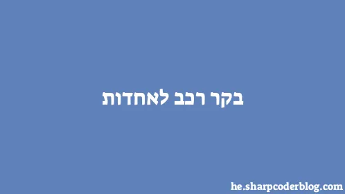 בקר רכב לאחדות - Thumbnail