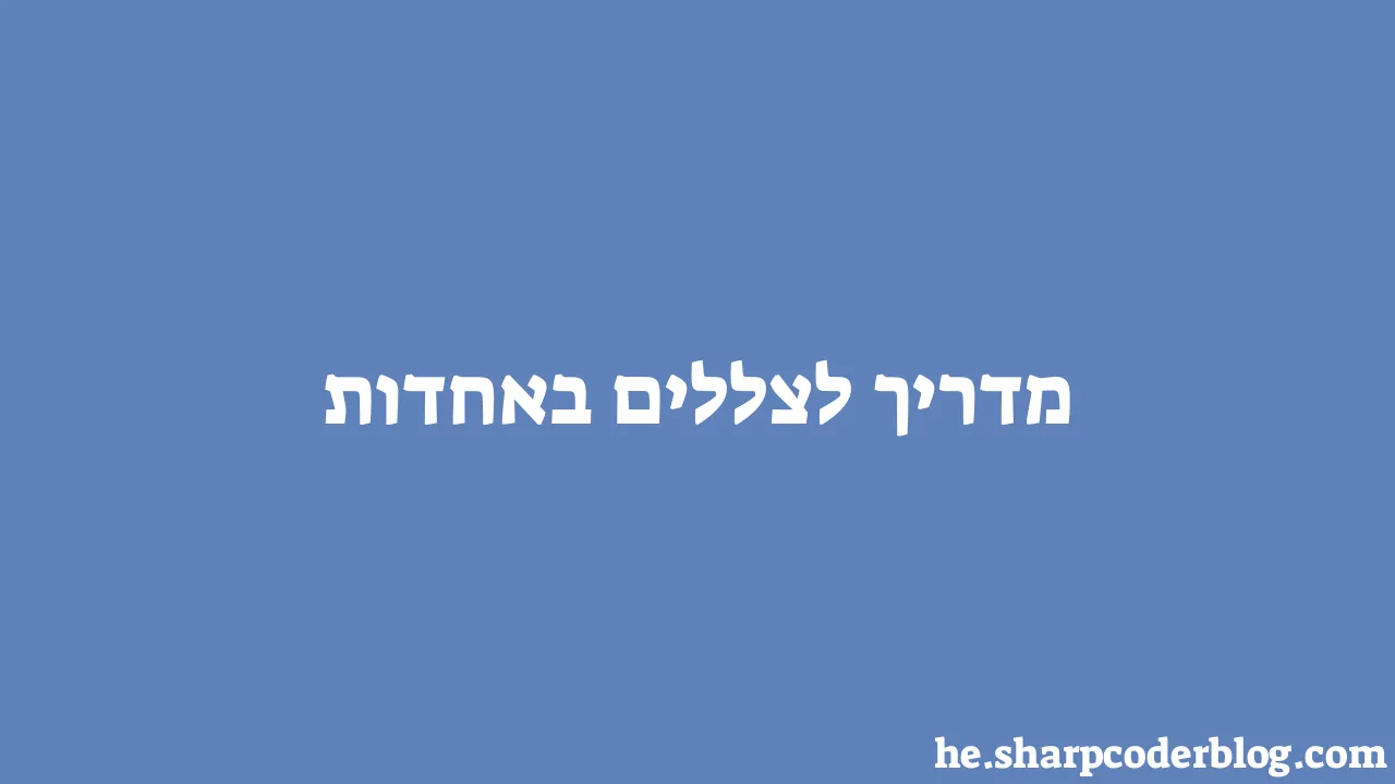 מדריך לצללים באחדות Sharp Coder Blog