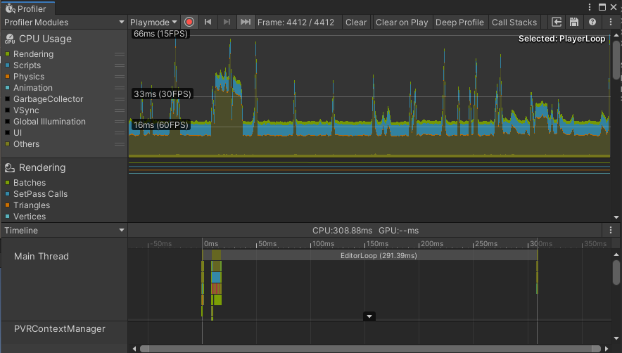 Unity 3D Profiler Window