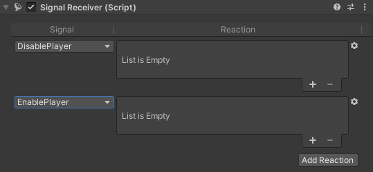Unity Line Signal Add Reaction
